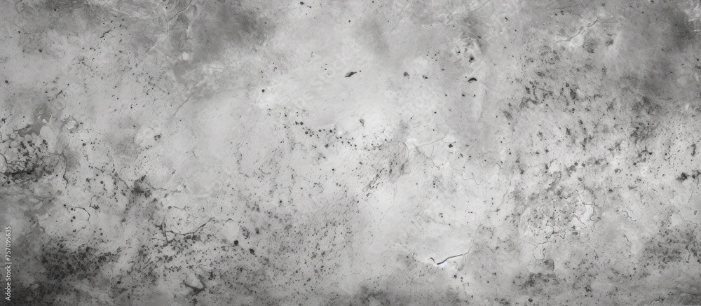 A monochrome photography of a freezing winter scene with a concrete ...