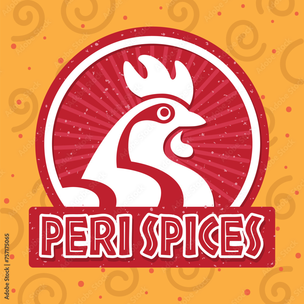 Peri Chicken Logo Design. Fried & Grilled Chicken Logo Vector Peri ...