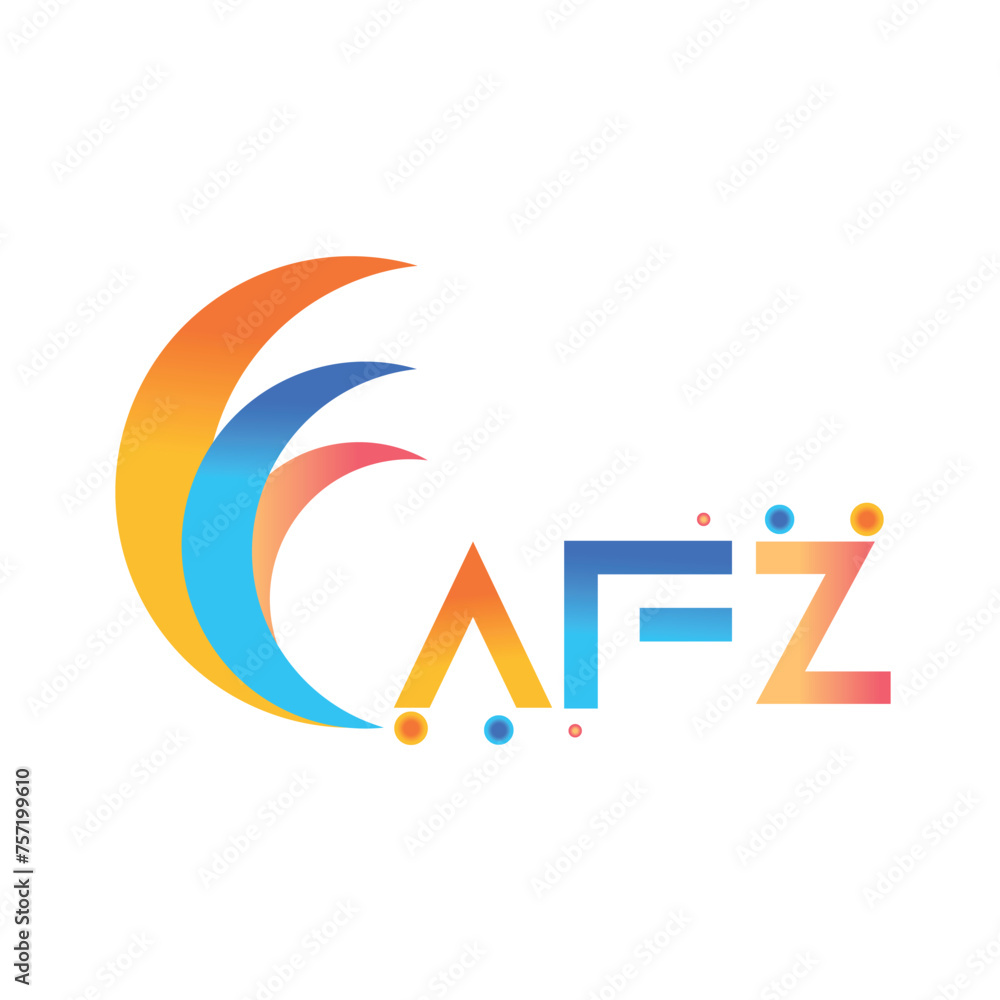 AFZ letter technology logo design on white background. AFZ creative ...