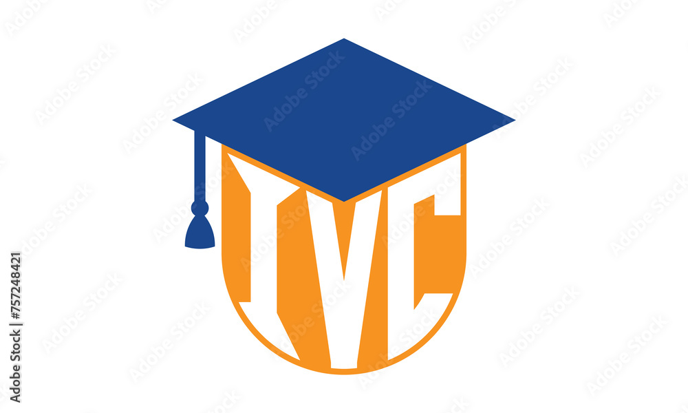 Vector de Stock IVC initial letter academic logo design vector template ...