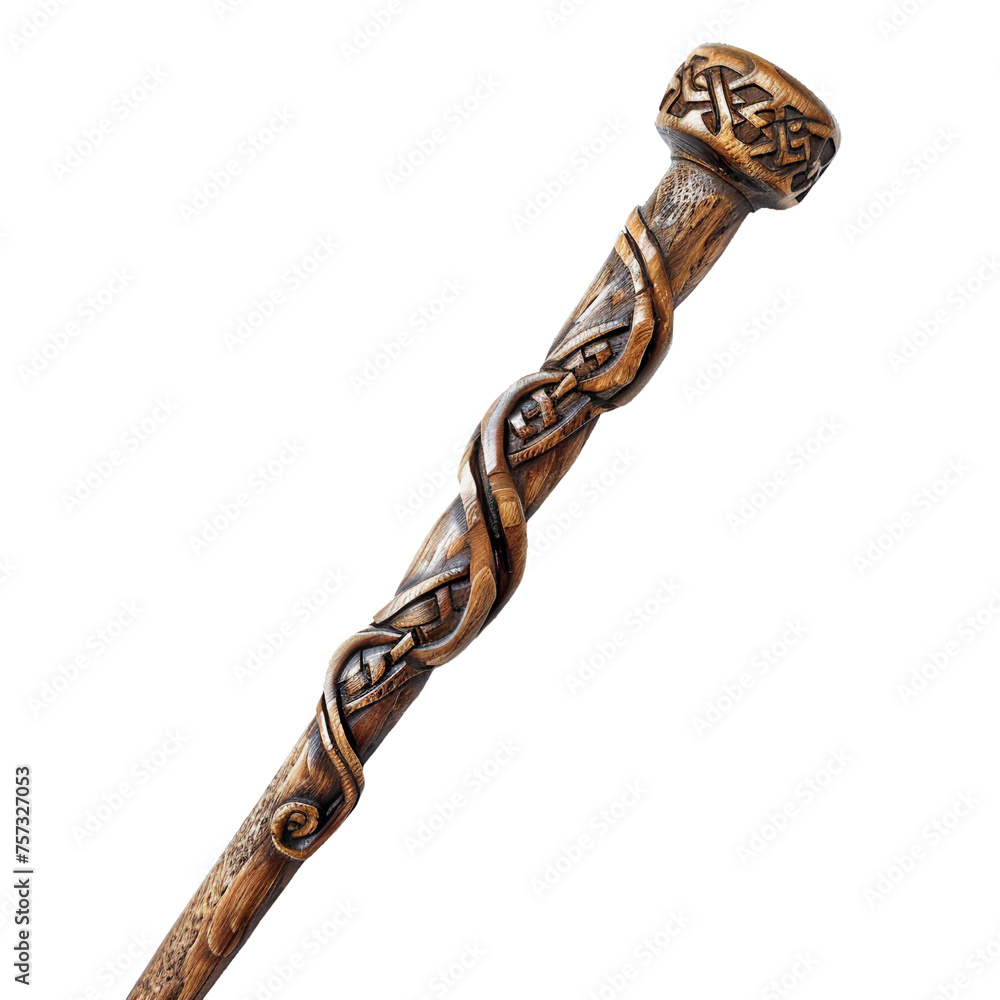 Celtic Druidic Staff, transparent background, isolated image ...