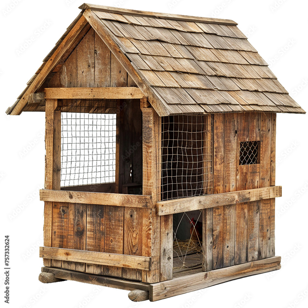 Chicken Coop, transparent background, isolated image, generative AI ...