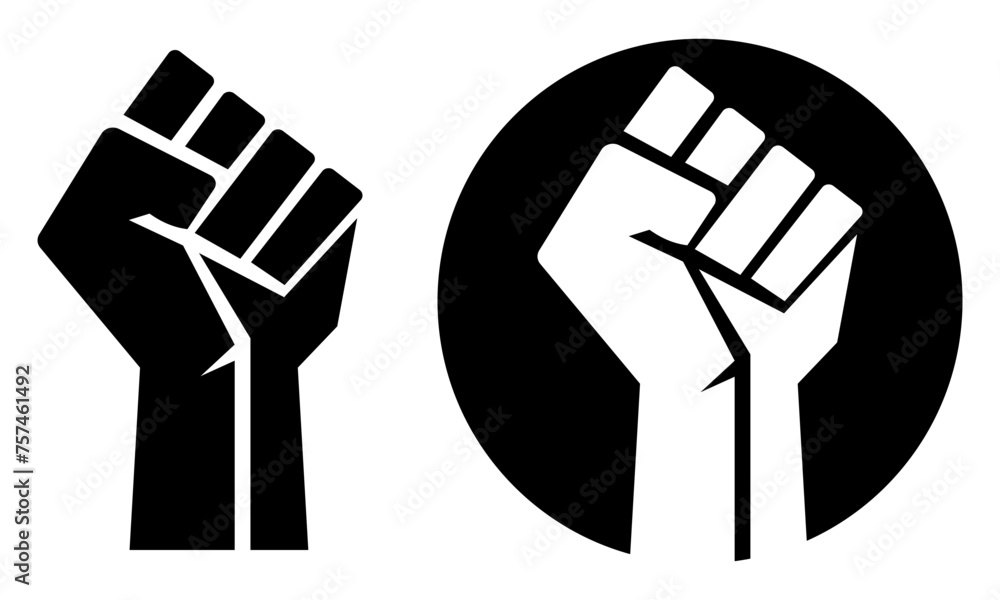 Rebel Protest Clinched Fist Stock Vector | Adobe Stock