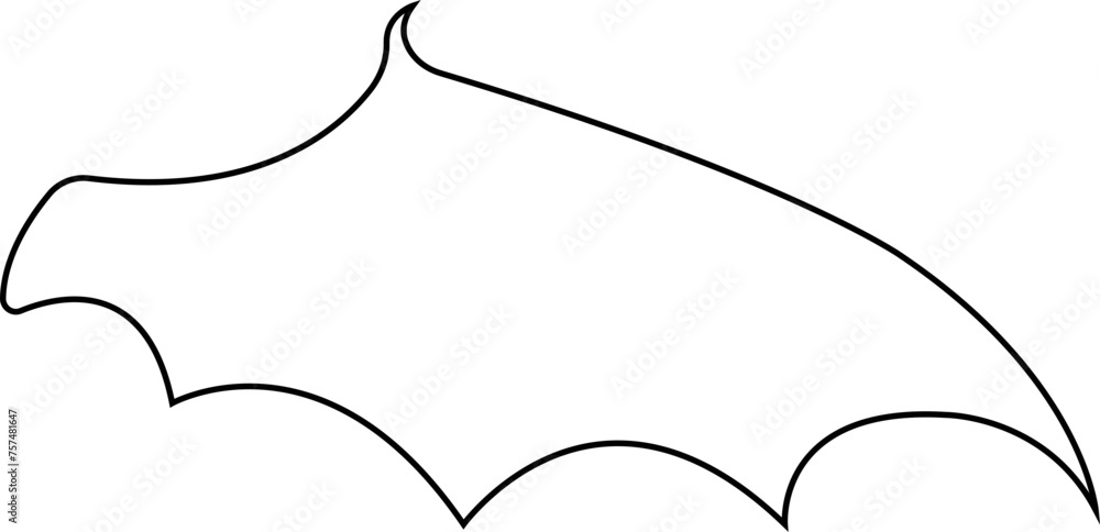 dragon wing silhouettes icon. dragon wings line vector isolated on ...