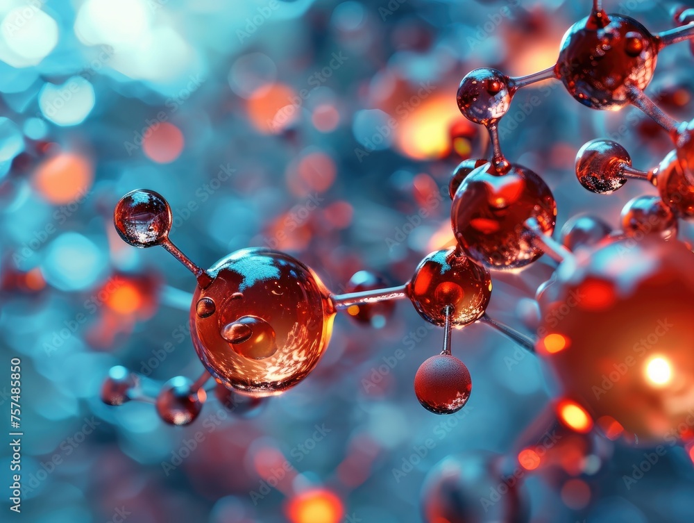 Molecule atom model ozone and oxygen molecules. Abstract in structure molecule, concepts in ...