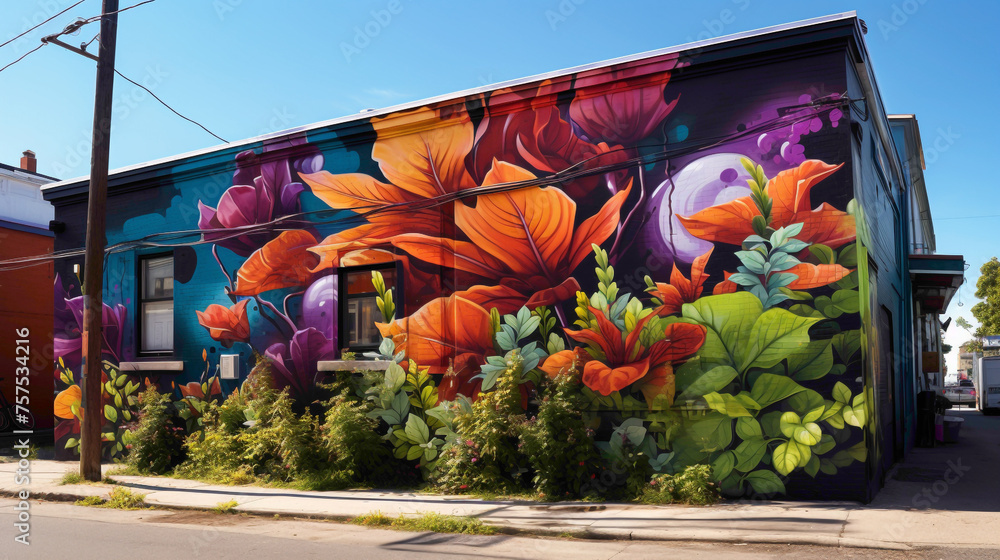 Let the vibrant street art mural be a symbol of resilience and hope in ...