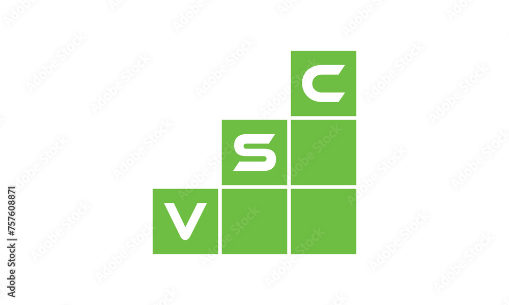VSC initial letter financial logo design vector template. economics ...