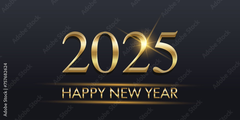 2025 number design template. 2025 happy new year symbol. Vector ...