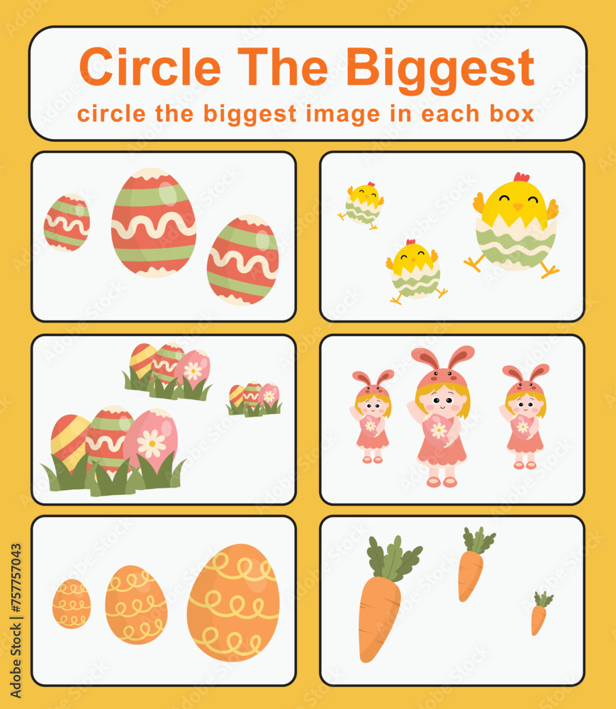 Circle the bigger worksheet. Learning about comparison. Printable ...