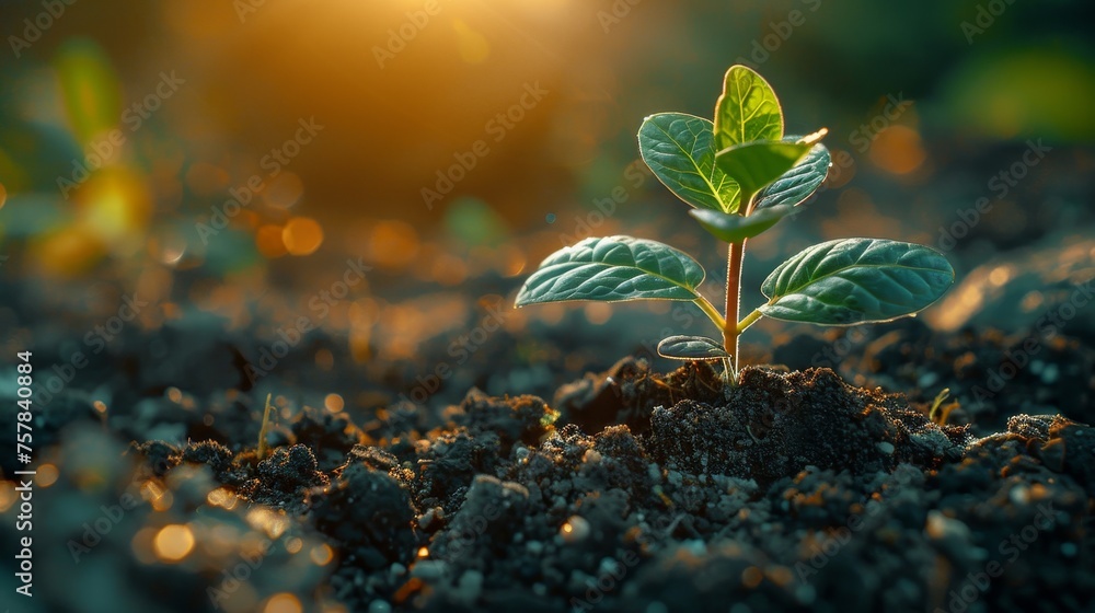 Idea concept with a seedling sprouting new life (a tree). Business ... Idea concept with a seedling sprouting new life (a tree). Business ...