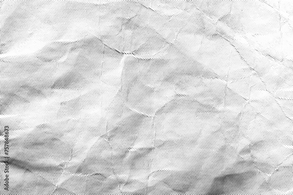 Abstract simple black and white newspaper halftone texture consists of ...