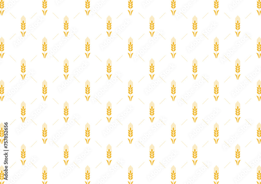 Wheat pattern wallpaper. oat symbol. free space for text. rice sign ...