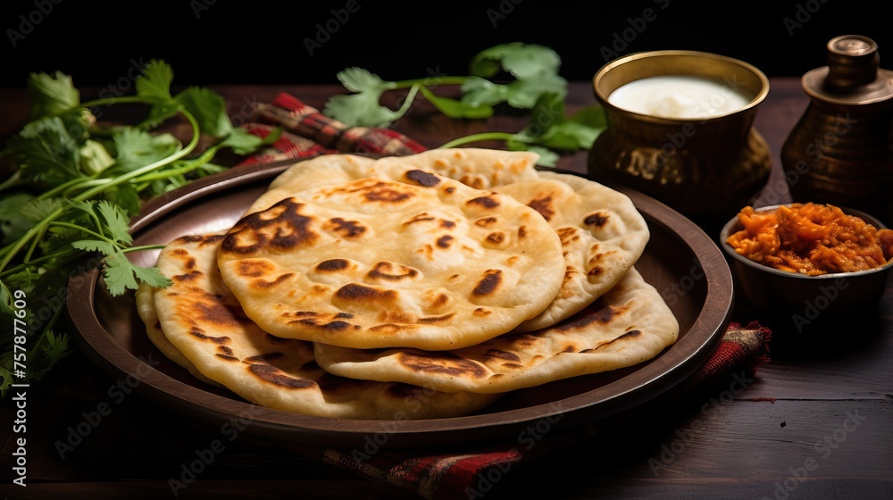 Naan ot chapati - the major food of indian tradition eating - naan is ...