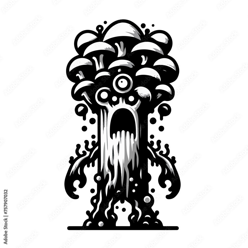 Typical fungi mushroom monster cell. Fungal Hyphae. Structure fungi ...