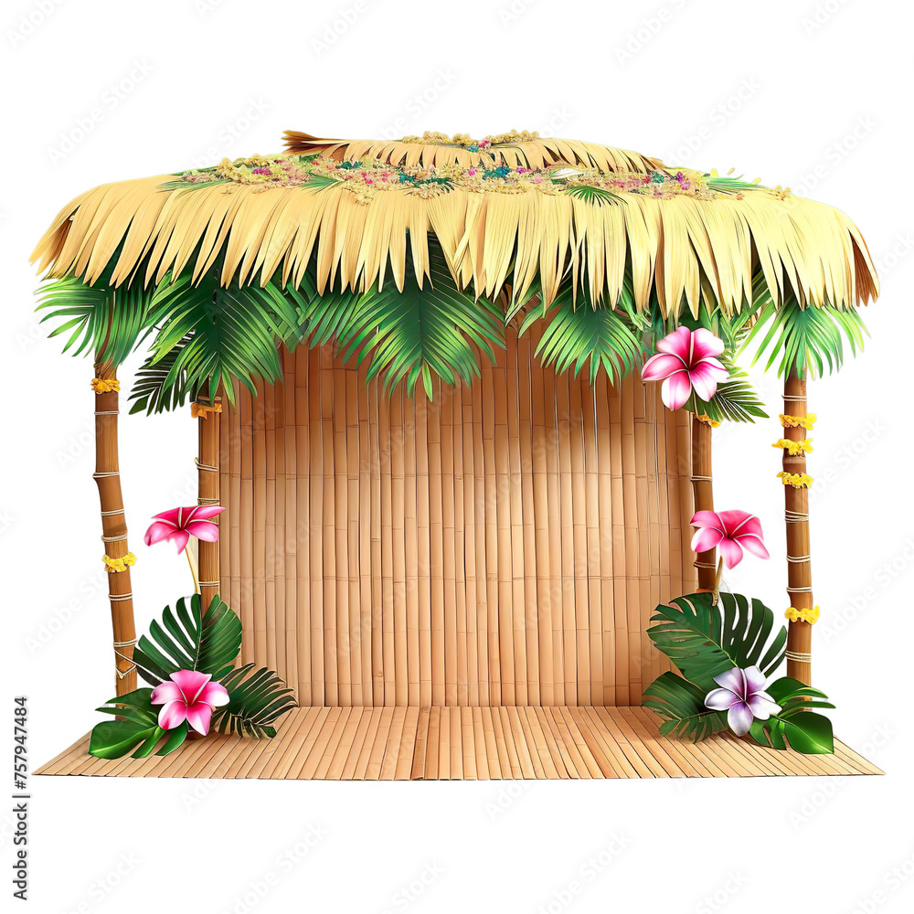 Stage Hawaiian Hula Hullabaloo themed Isolated on transparent ...
