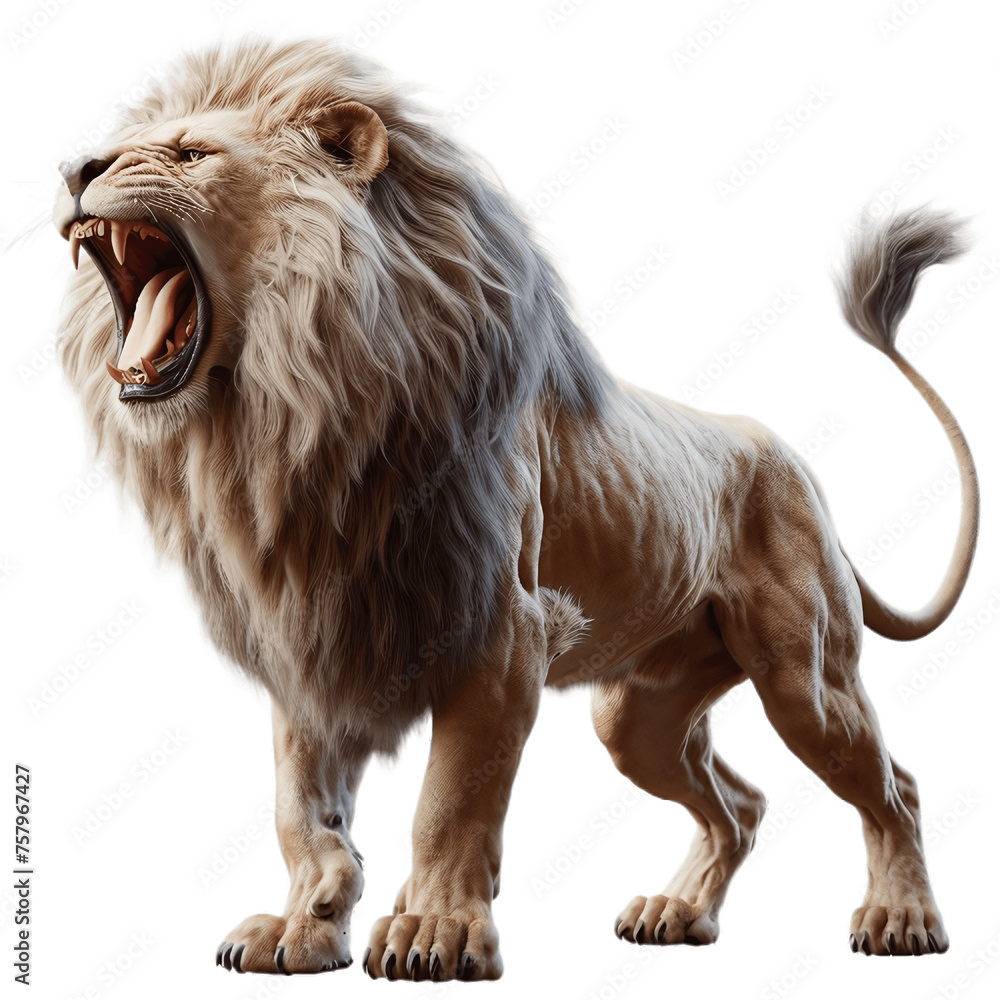 Intense Roaring Lion PNG: Captivating Visual of Fierce Predator Power ...