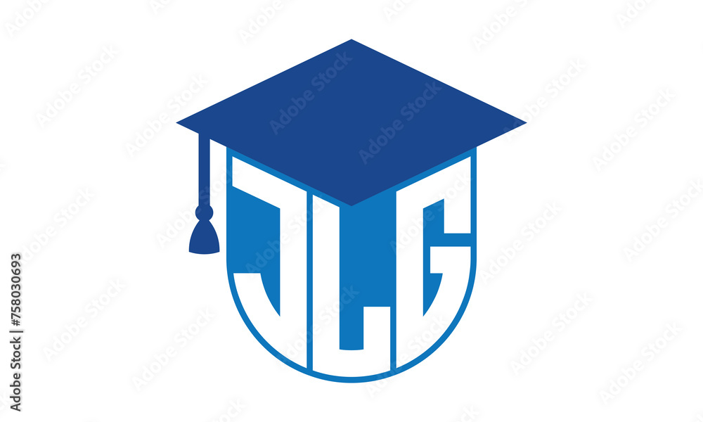 JLG initial letter academic logo design vector template. school college ...
