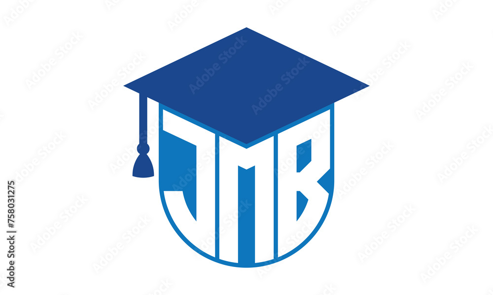 JMB initial letter academic logo design vector template. school college ...