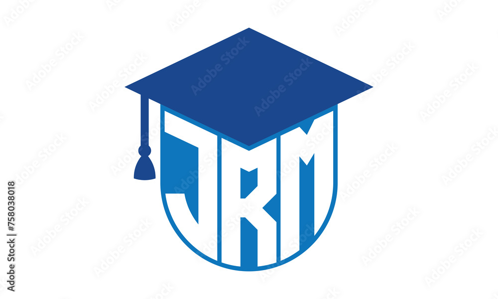 JRM initial letter academic logo design vector template. school college ...