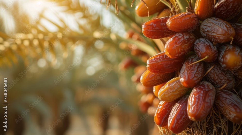 Growing date fruit harvest and producing vegetables cultivation ...
