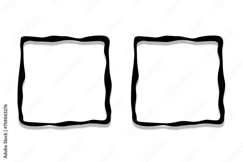 Stock-Illustration „2 irregular square photo frames shapes in a big ...
