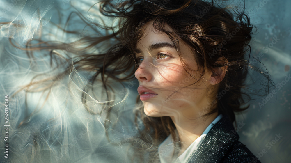 blurred fashion photography of beautiful woman, soft ligh, photo made ...