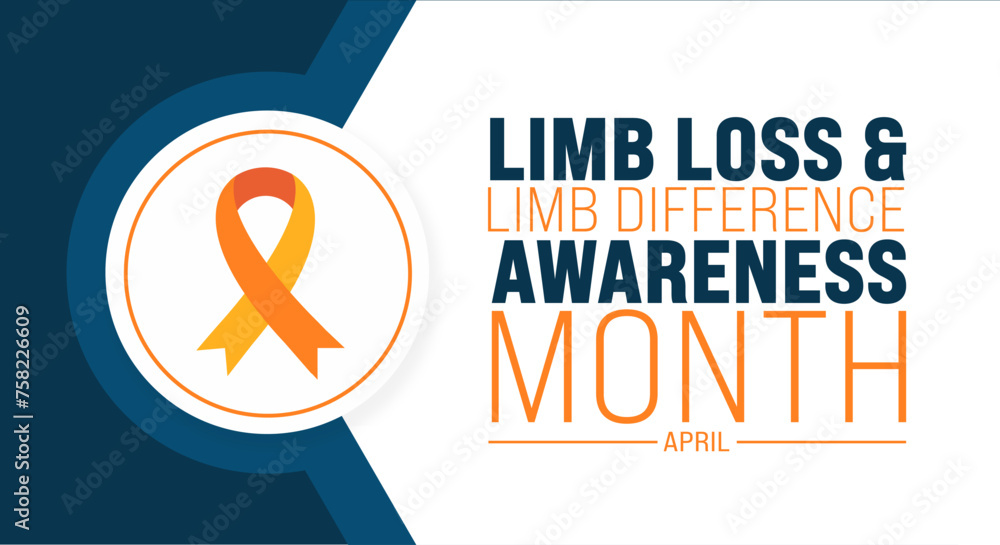 April is Limb Loss and Limb Difference Awareness Month background ...