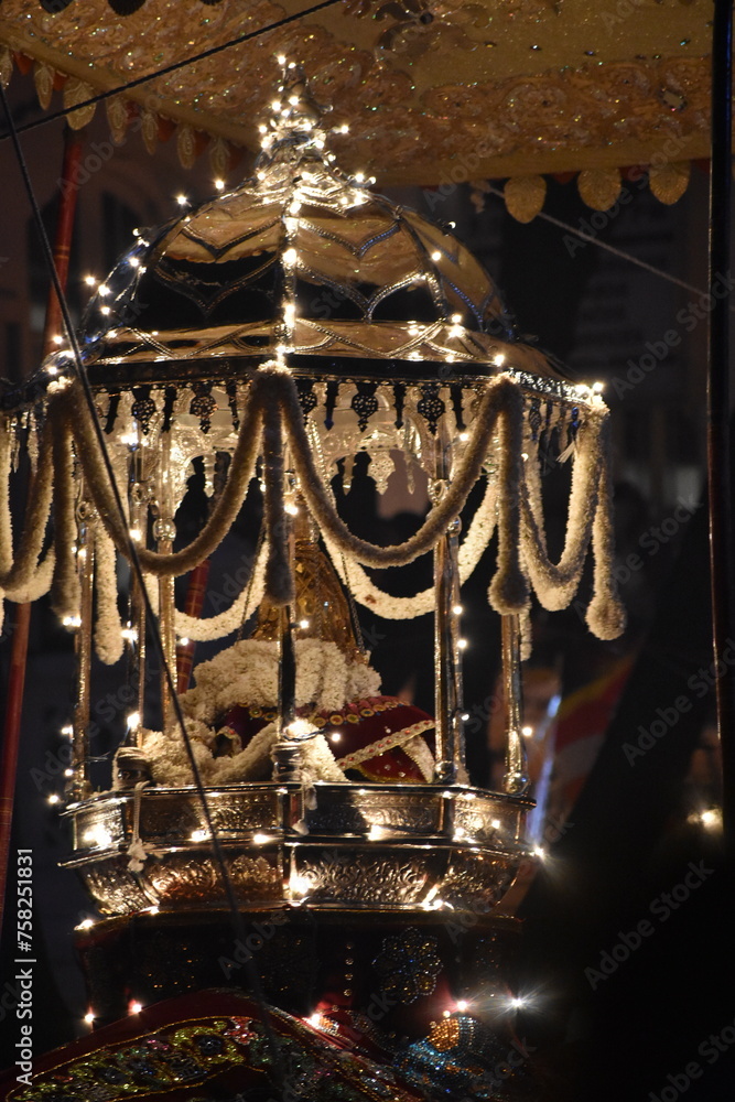 Perahera casket that carrying by a tusker in Kandy Esala Perahera at ...