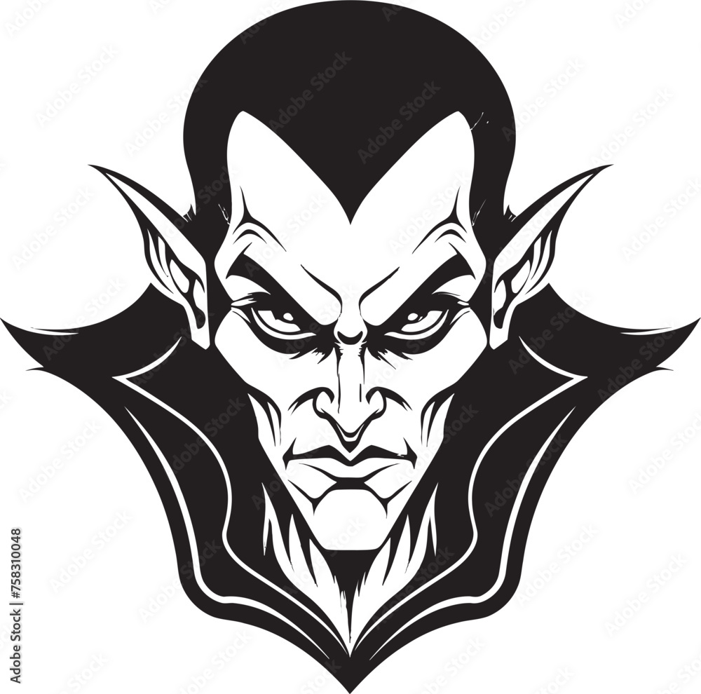 Image vectorielle Stock Eternal Eclipse: Menacing Vampire Crest in ...