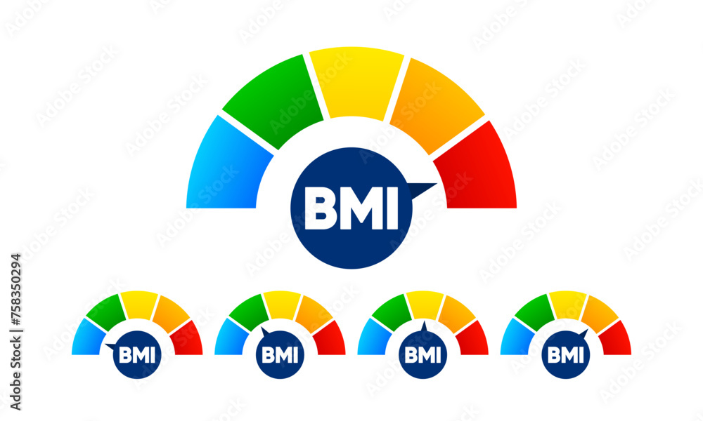 Body Mass Index level. Body concept. Obese chart scales. Body mass ...