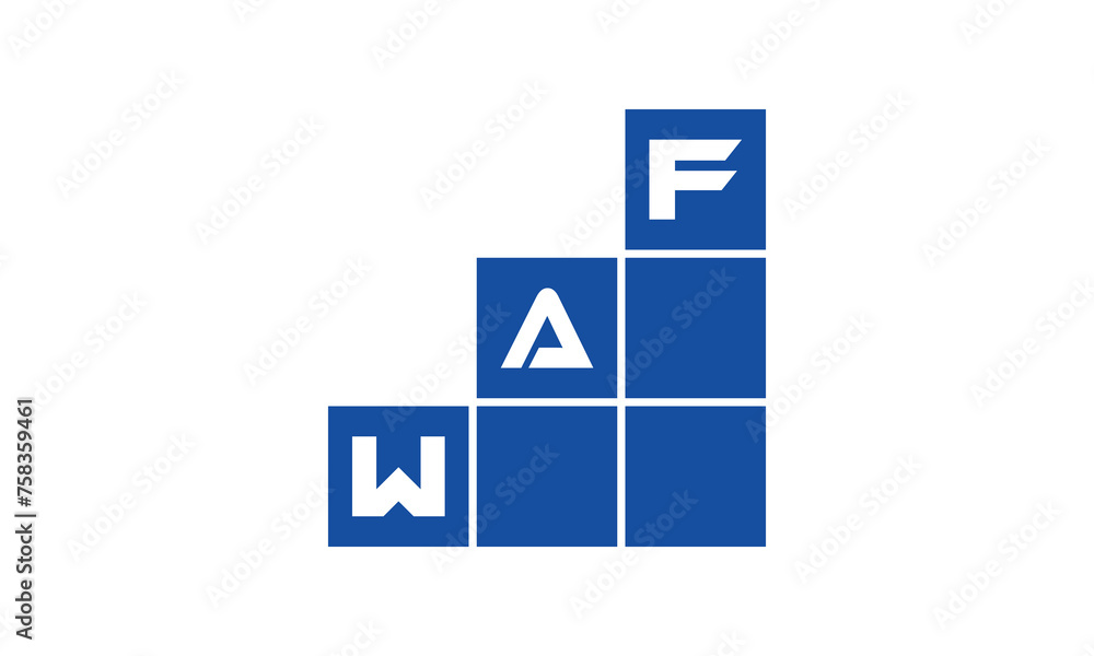 WAF initial letter financial logo design vector template. economics ...