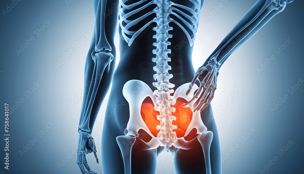 An X ray view focusing on the lumbar vertebrae with a person s hand ...