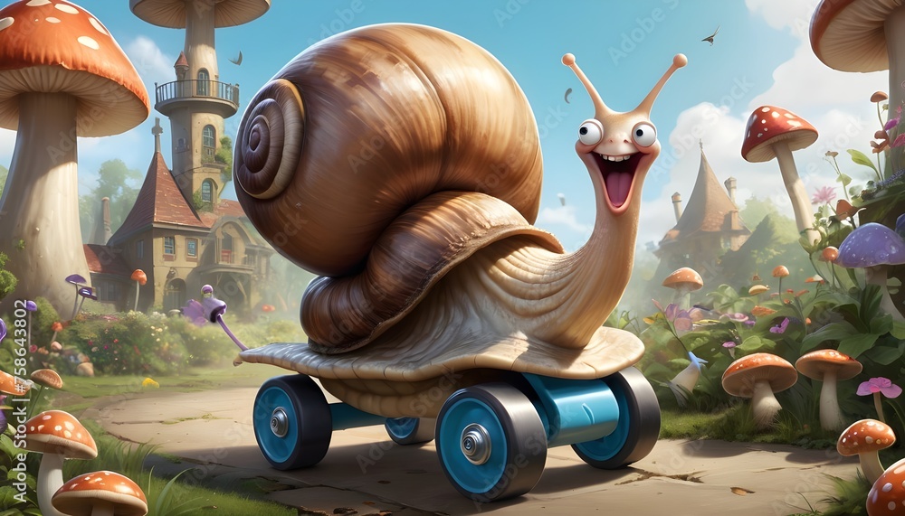 The joy of playful antics with Snickers the Snail a zany mollusk with a ...