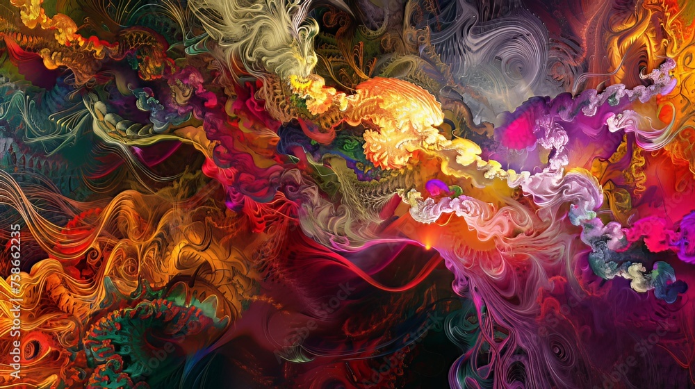 Digital Artworks: Abstract or experimental visuals created using ...