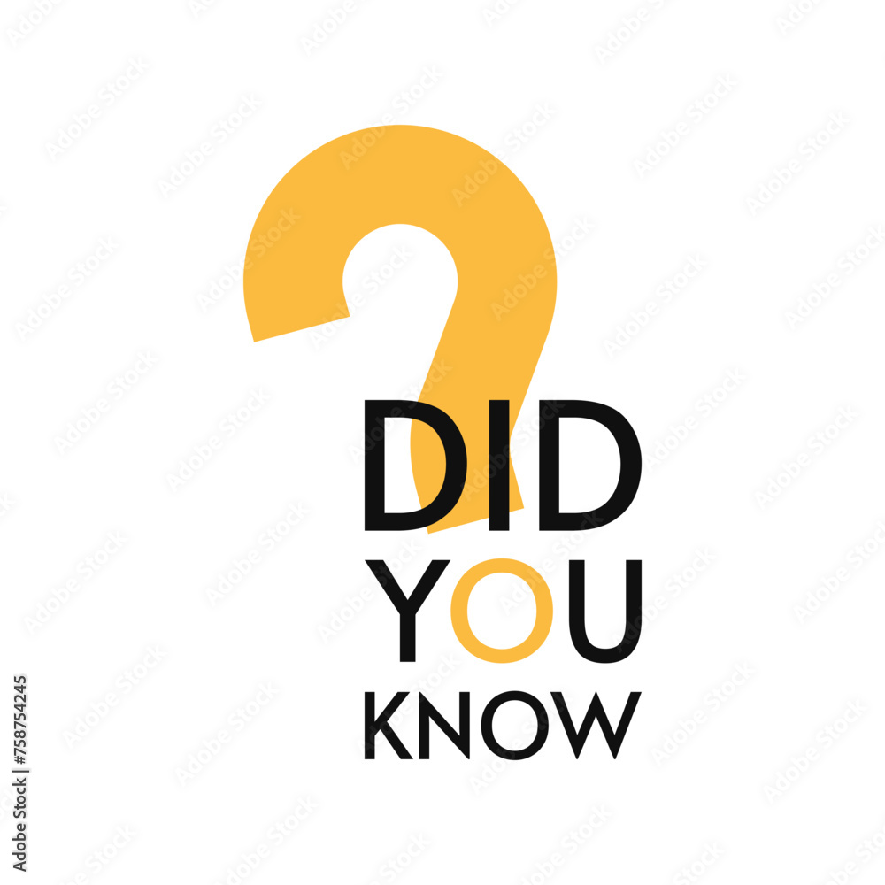 Did you know and question mark. Social media post vector poster. Banner ...