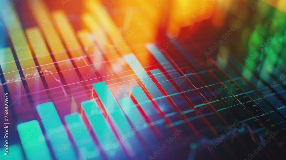 Economy color charts, histograms and statistics Stock Illustration ...
