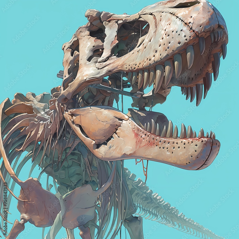Powerful Giganotosaurus Skeleton - Perfect for Prehistoric and Scientific Exploration Stock ...