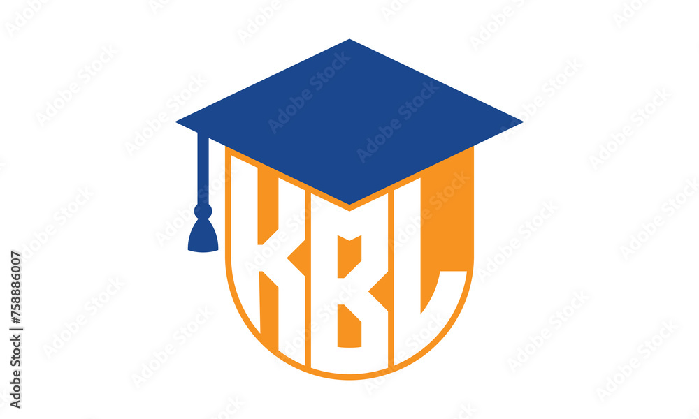 KBL initial letter academic logo design vector template. school college ...
