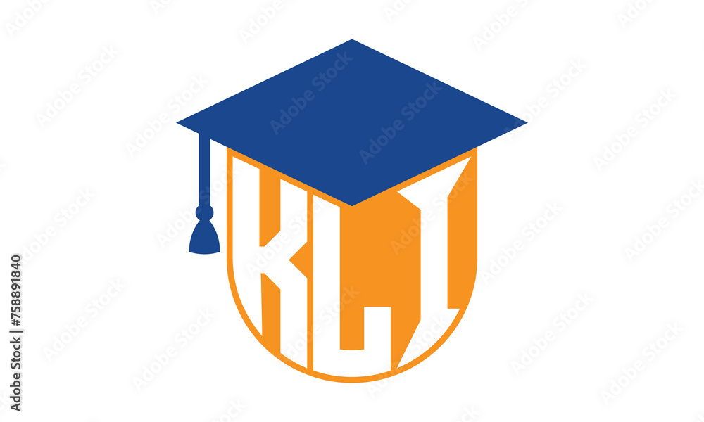 KLI initial letter academic logo design vector template. school college ...