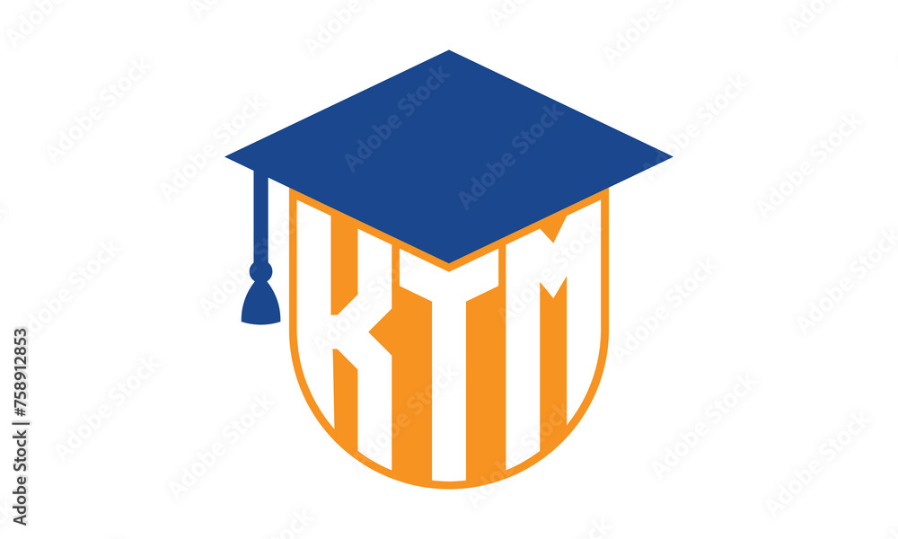 Vector de Stock KTM initial letter academic logo design vector template ...