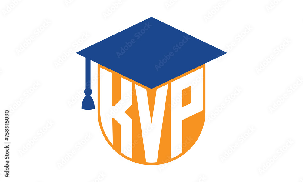 KVP initial letter academic logo design vector template. school college ...