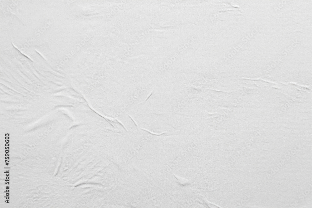 Blank White Crumpled Paper Poster, Texture Background for Creative ...
