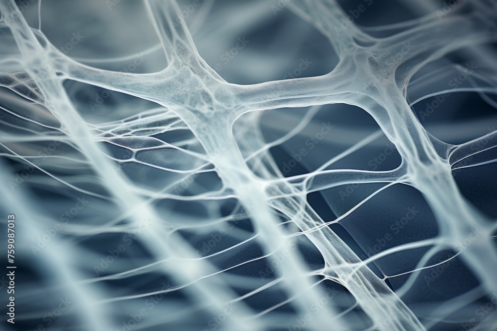 Bone tissue human skeleton under microscope cells structure medical ...