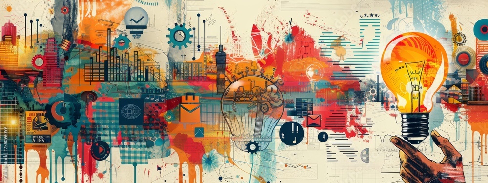 Design art concept abstract contemporary modern background business ...