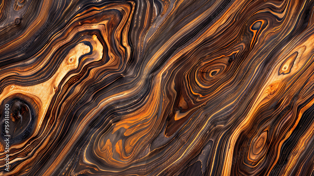 polished texture of wood, Abstract swirls in polished wood texture ...