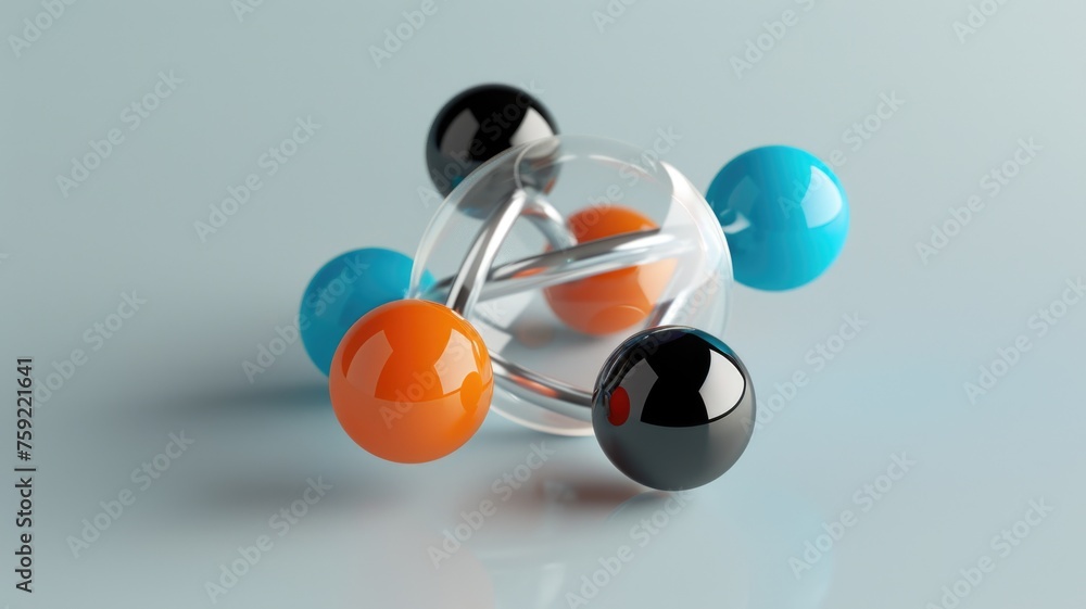 An interactive 3D model of a carbon atom, highlighting its ability to ...