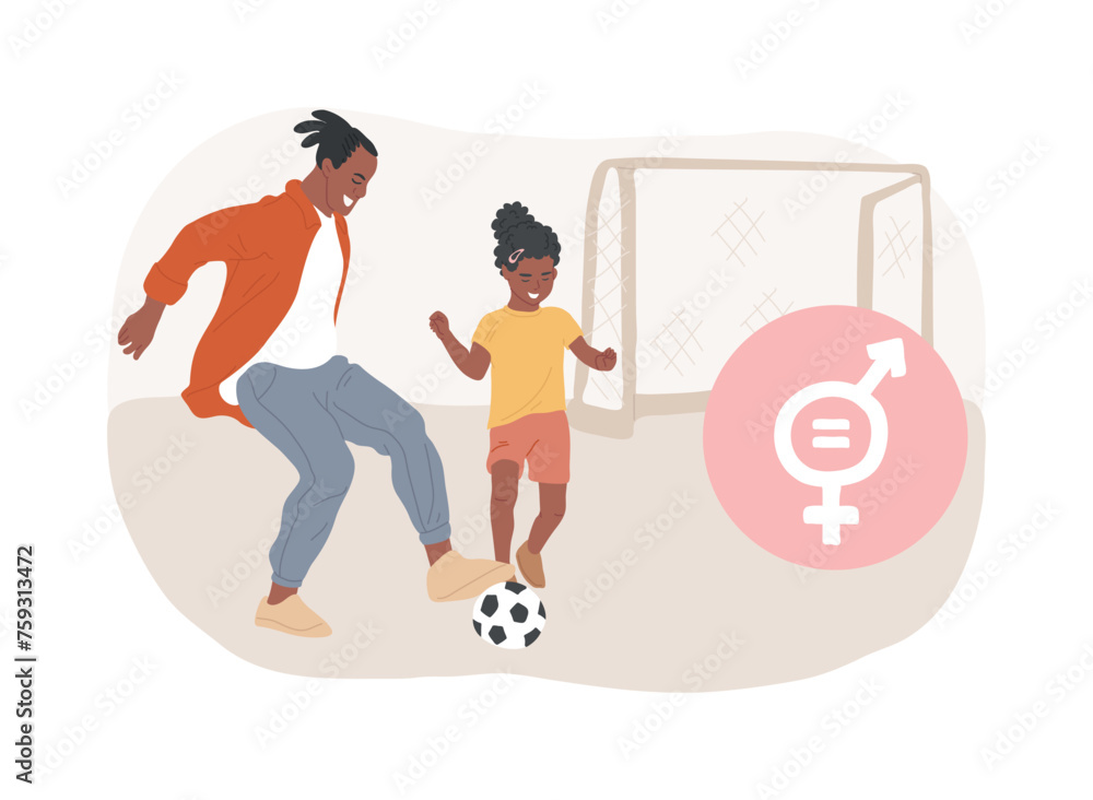 End of gender-focused parenting isolated concept vector illustration ...