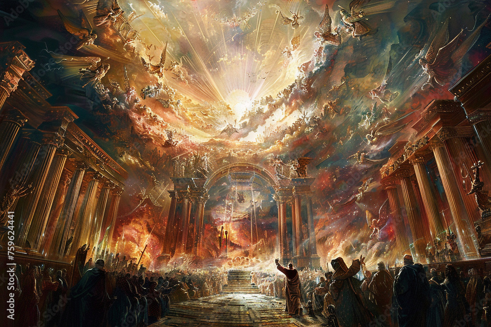 Celestial court convened, with saints and sinners alike facing the ...