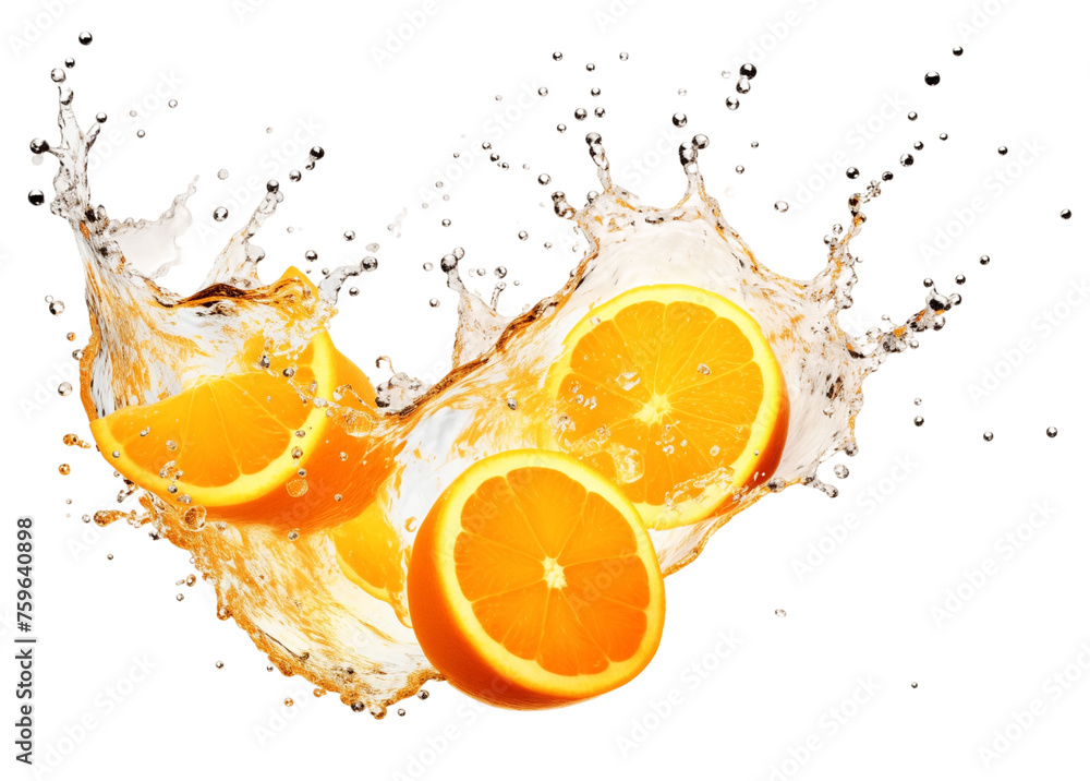 Falling Orange Isolated Png file on surreal highly detailed transparent ...