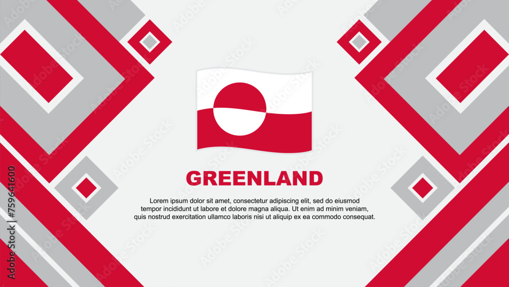 Greenland Flag Abstract Background Design Template. Greenland ...